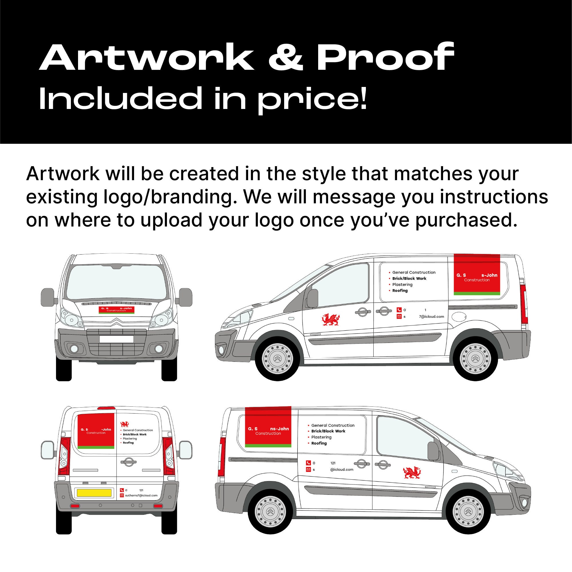 Van Graphics Kits / Custom Made Vehicle Signage Kits With Artworking ...