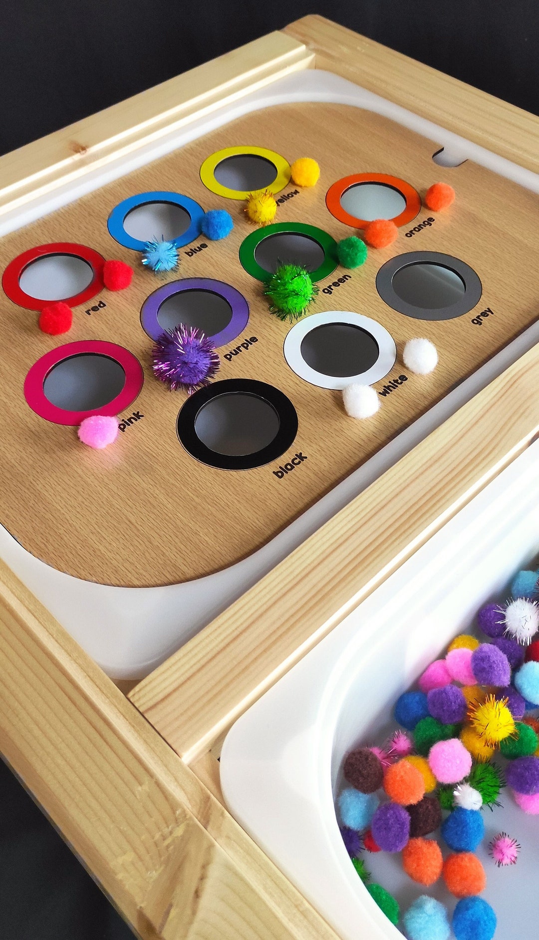 Educational Learn Color Activity for Kids, Trofast Lid for Preschool ...