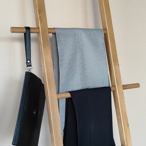 Wooden Clothing and Towel Holder Ladder, Hanger and Wall Coat Rack for ...