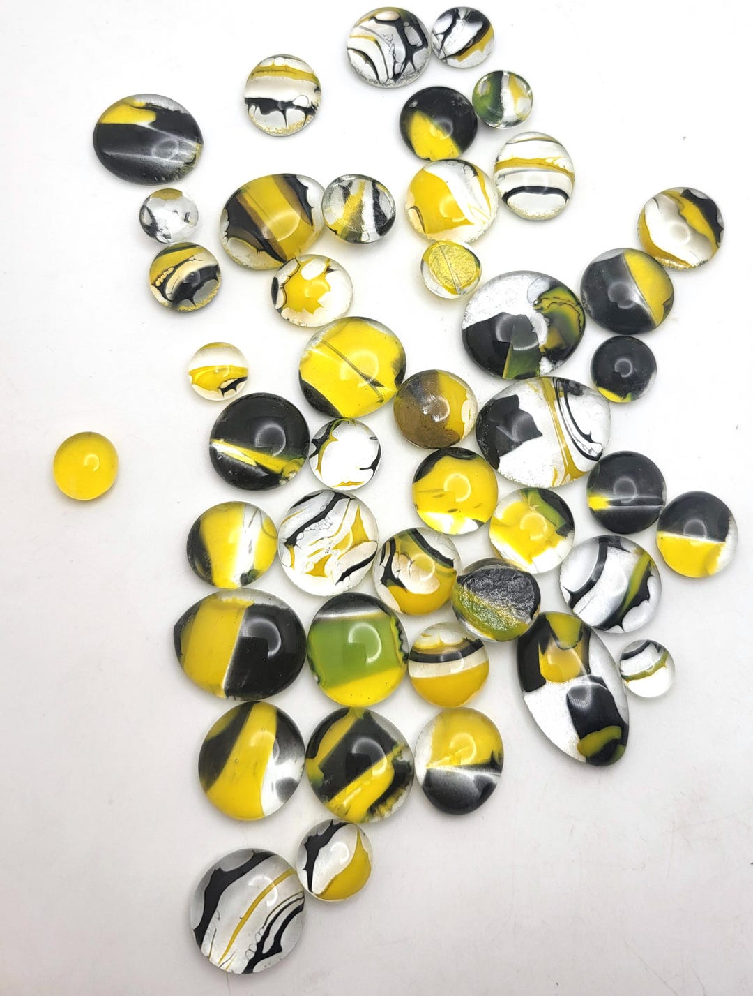 COE96 Glass Dots for Fusing or Decoration, Yellow Jackets 1 - Etsy
