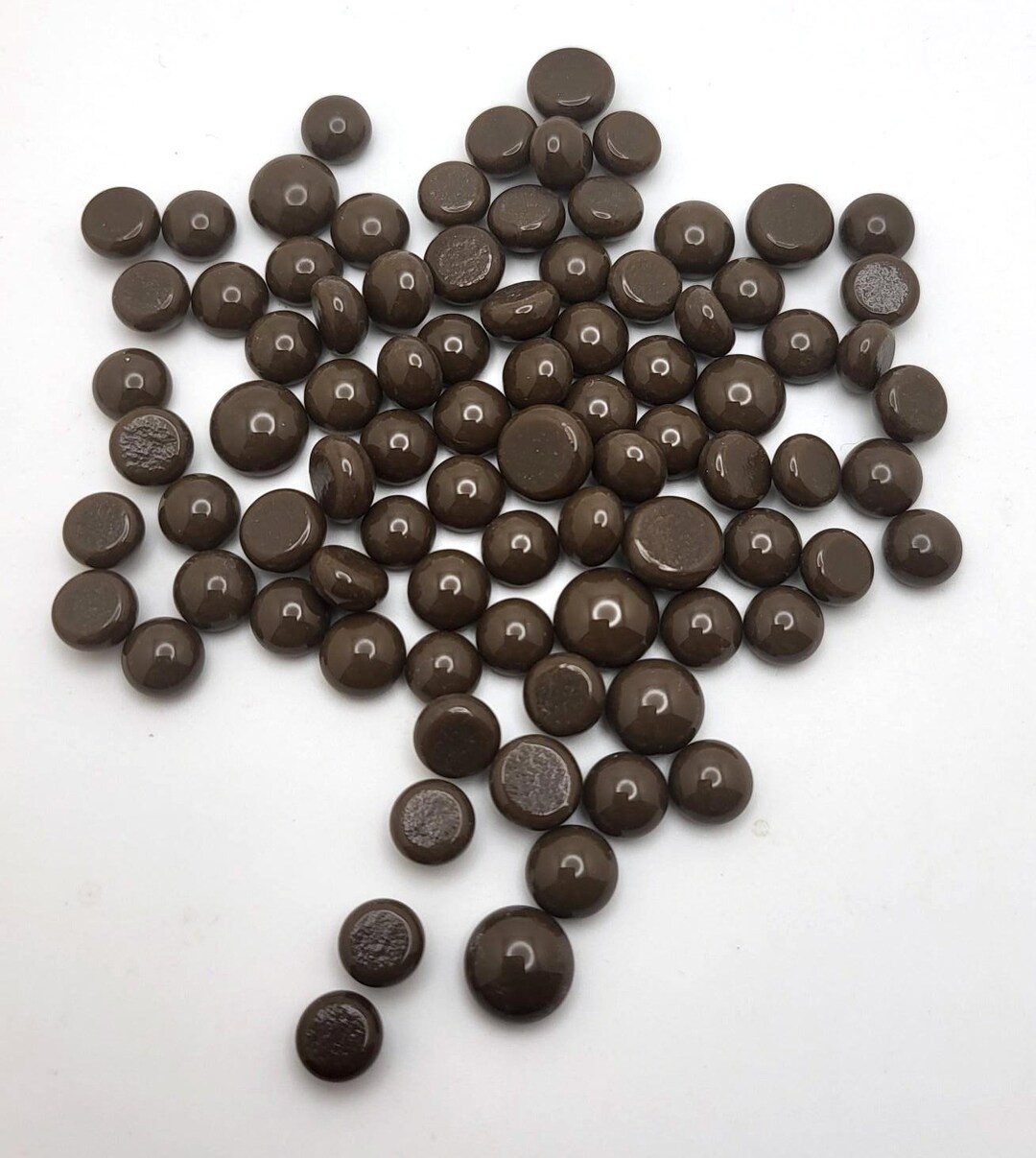COE96 Glass Dots for Fusing or Decoration, Dark Chocolate 2 - Etsy