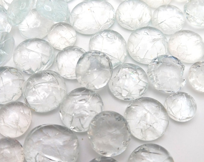 COE96 Glass Dots for Fusing or Decoration, Cracked Ice clear Crackle - Etsy