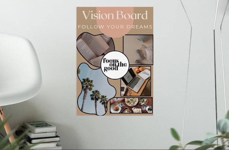 Vision Board, Digital Editable and Printable Vision Board, Canva ...