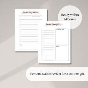 Custom Daily to Do List Printable Weekly Planner Digital Daily to Do ...