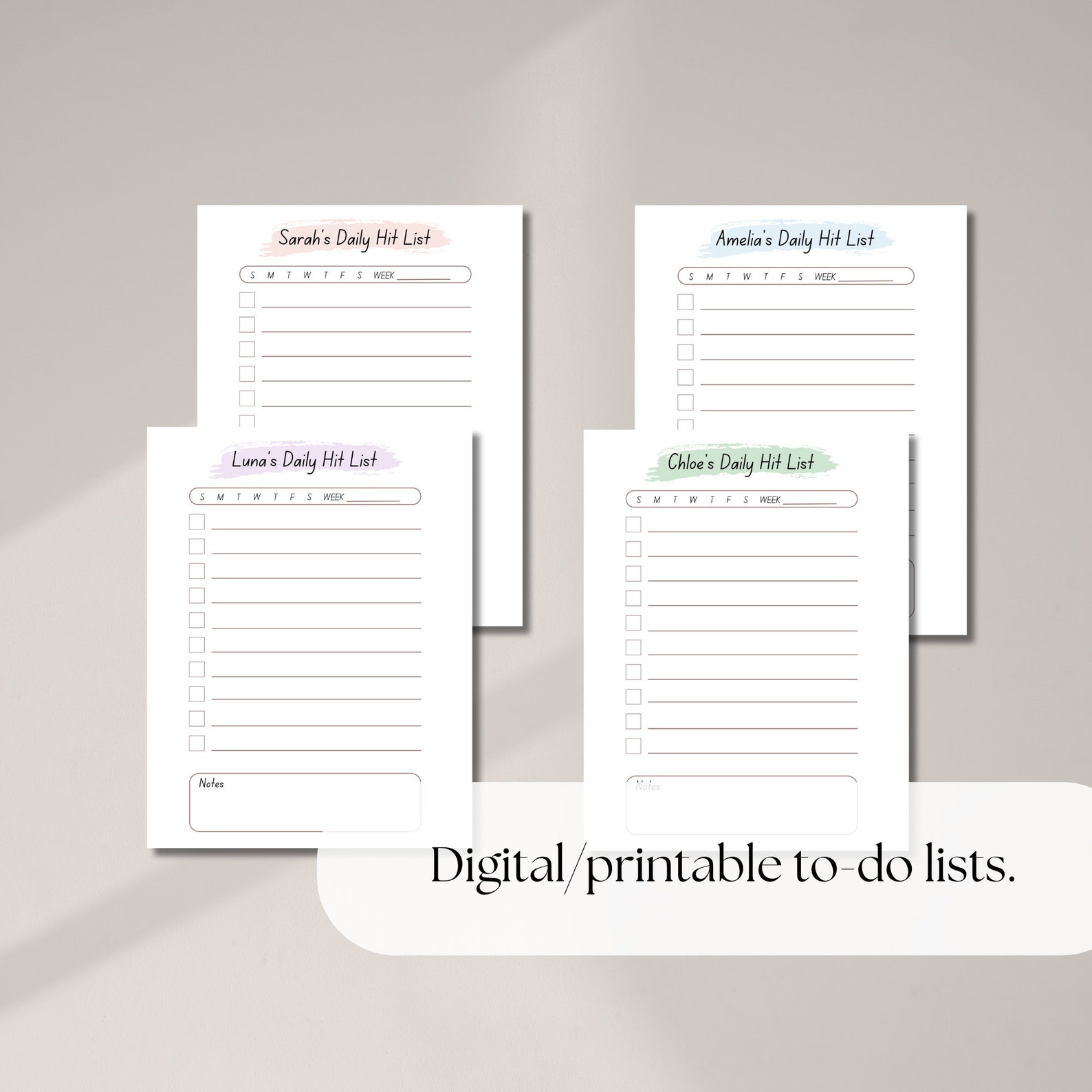 Custom Daily to Do List Printable Weekly Planner Digital Daily to Do ...
