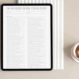 50 Banned Books Challenge PRINTABLE and DIGITAL for Ipads, Phone, and Kindle - Etsy