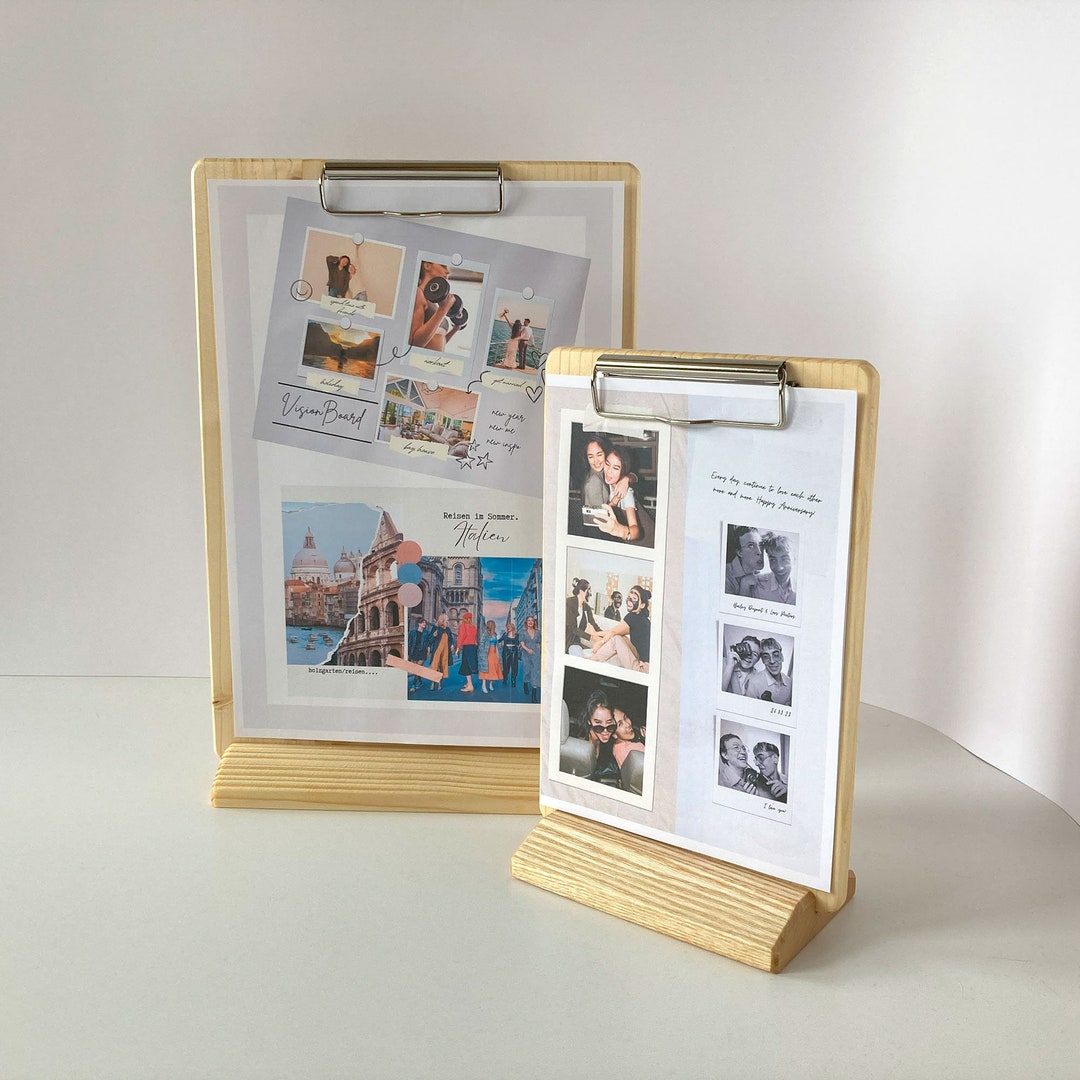 Wooden Photo Stand, Clip Board, Clipboard With Stand, Holder for Menus ...