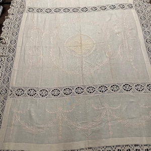 Antique Rectangular Tablecloth - Etsy