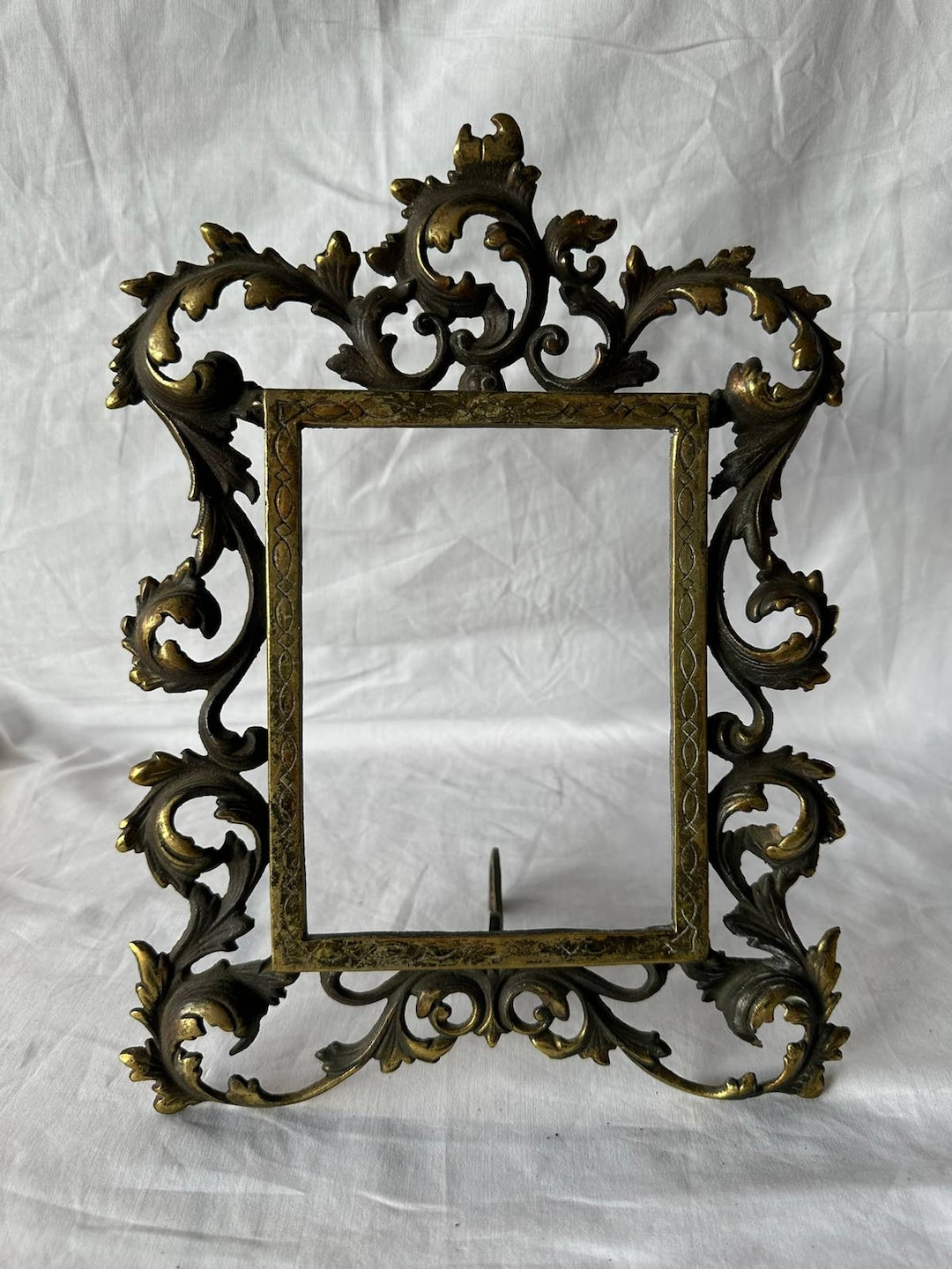 Vintage Brass Picture Frame - Etsy