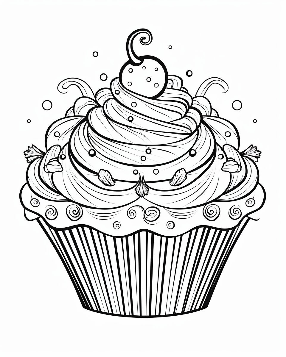 50 Sweets and Desserts Coloring Pages / Printable Coloring Pages ...
