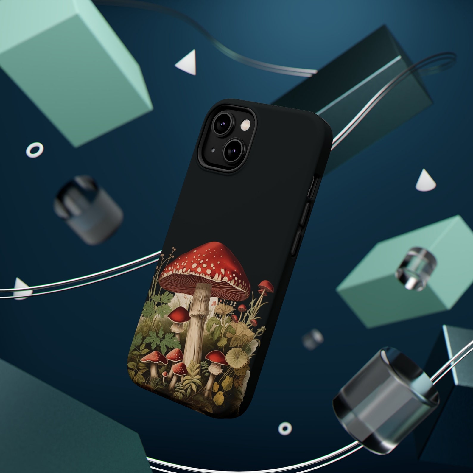 Retro Cottage Core Style Mushroom Phone Case. Magsafe Phone Case Dual ...