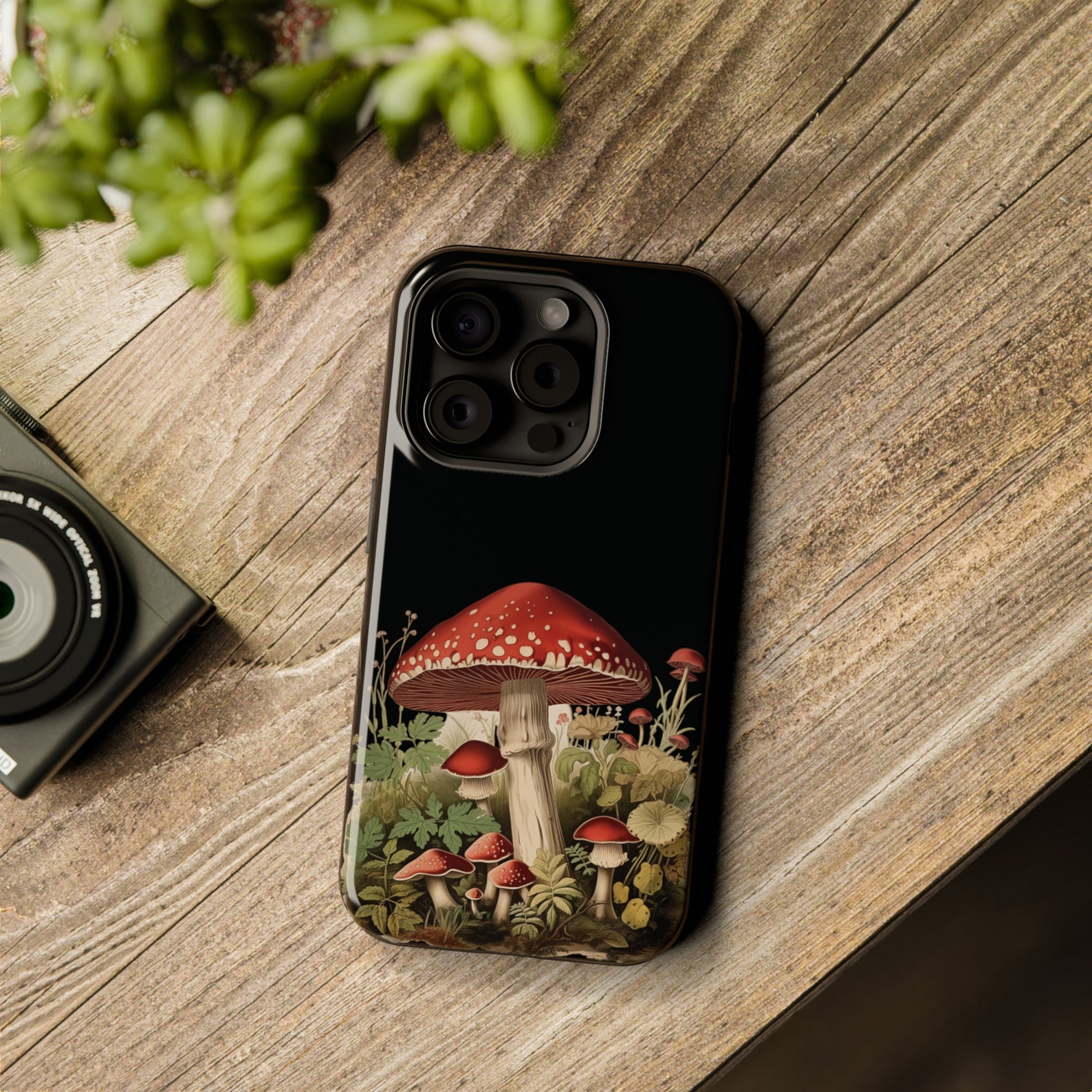 Retro Cottage Core Style Mushroom Phone Case. Magsafe Phone Case Dual ...