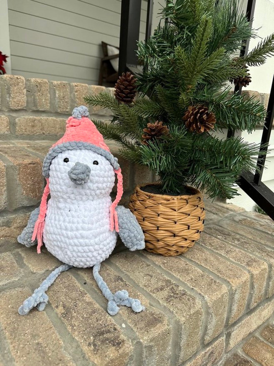 Chunky Chenille Crocheted Bird Amigurumi Stuffed Plushie Toy - Etsy