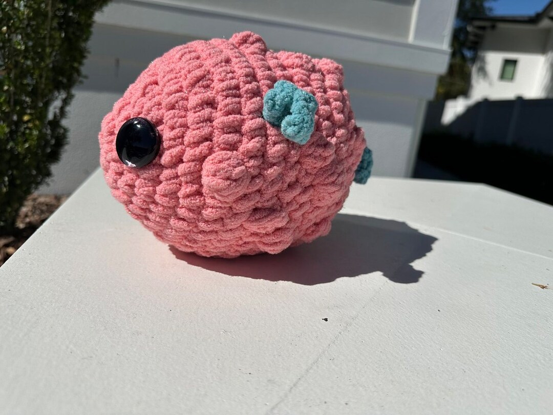 Coral Puffer Fish Amigurumi Plushie - Etsy