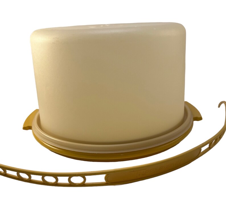 Vintage Tupperware Cake Carrier Containers With Interchangeable Handle ...