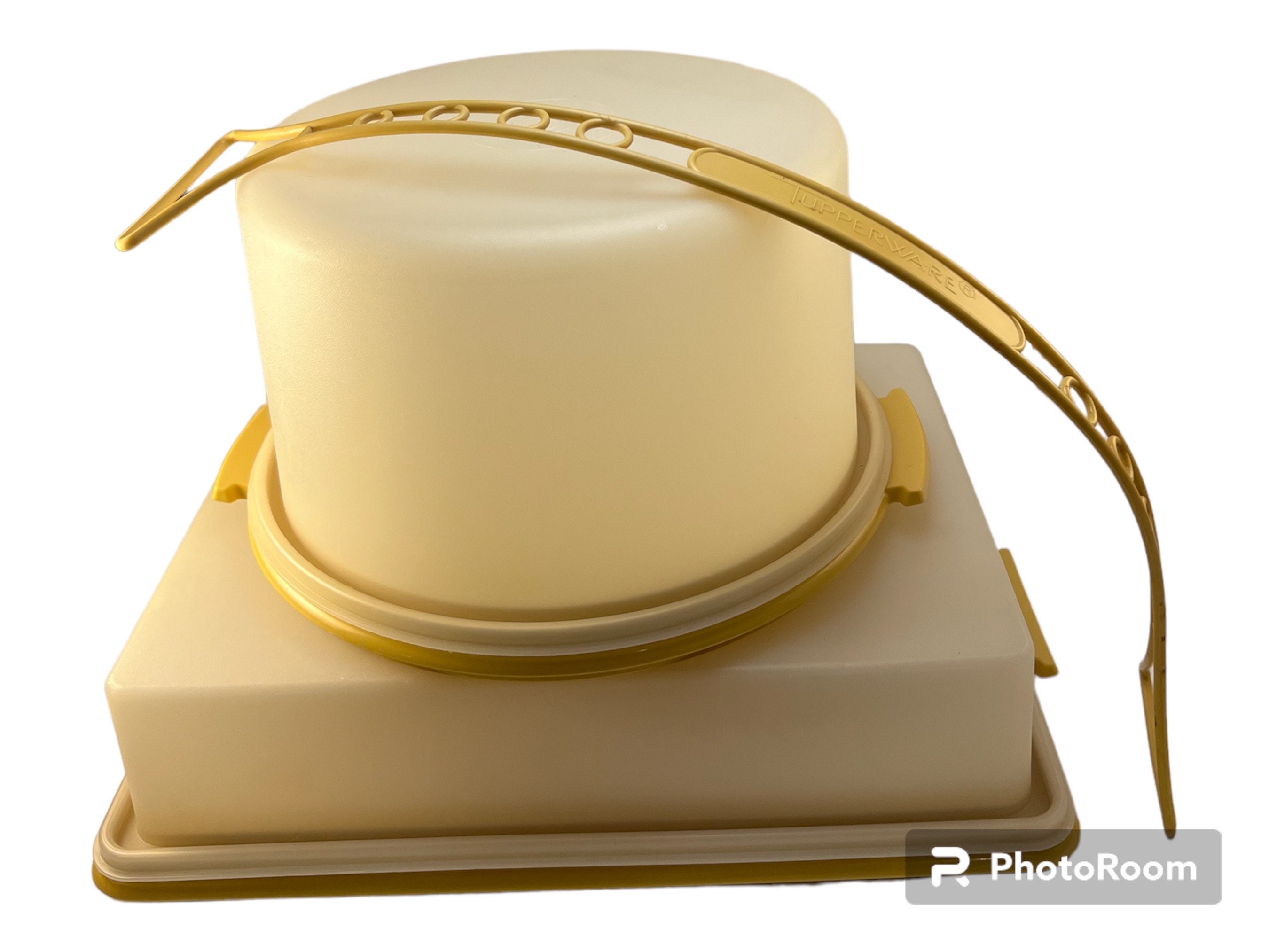 Vintage Tupperware Cake Carrier Containers With Interchangeable Handle ...