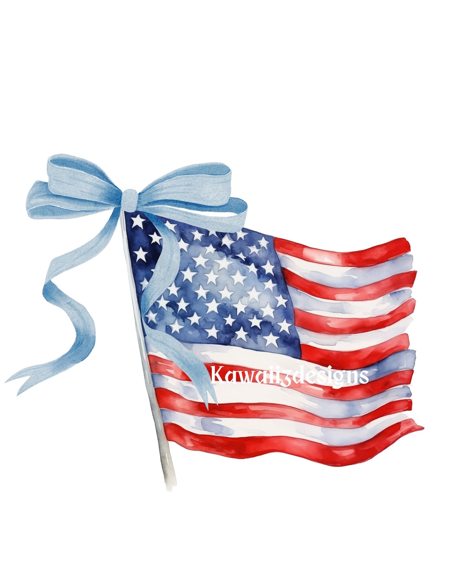 Preppy American Flag PNG Preppy Bow Flag Patriotic Clip Art Fourth of ...