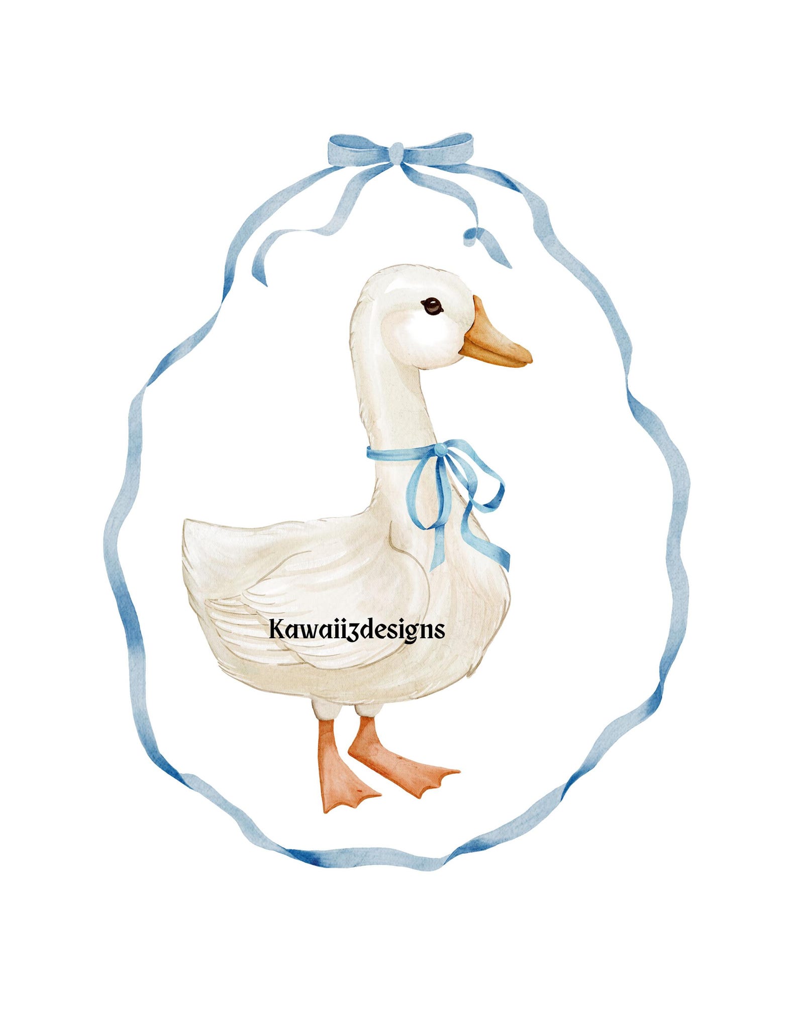 Silly Goose PNG Preppy Watercolor Clip Art Birthday Baby Shower ...