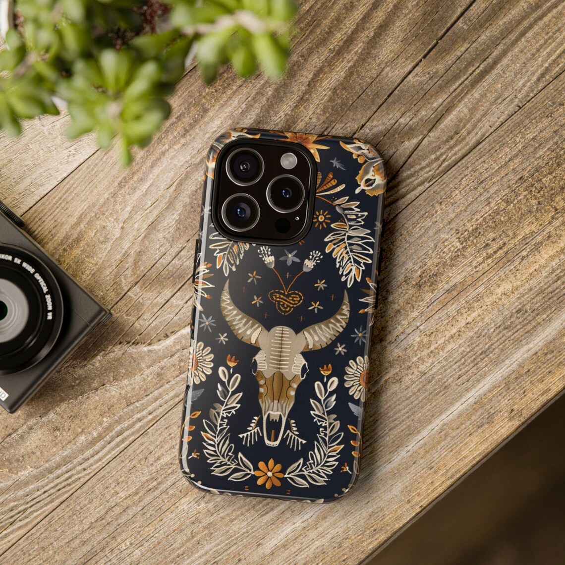 Western Phone Case Rustic Cow Skull iPhone Cover Wild West Samsung ...