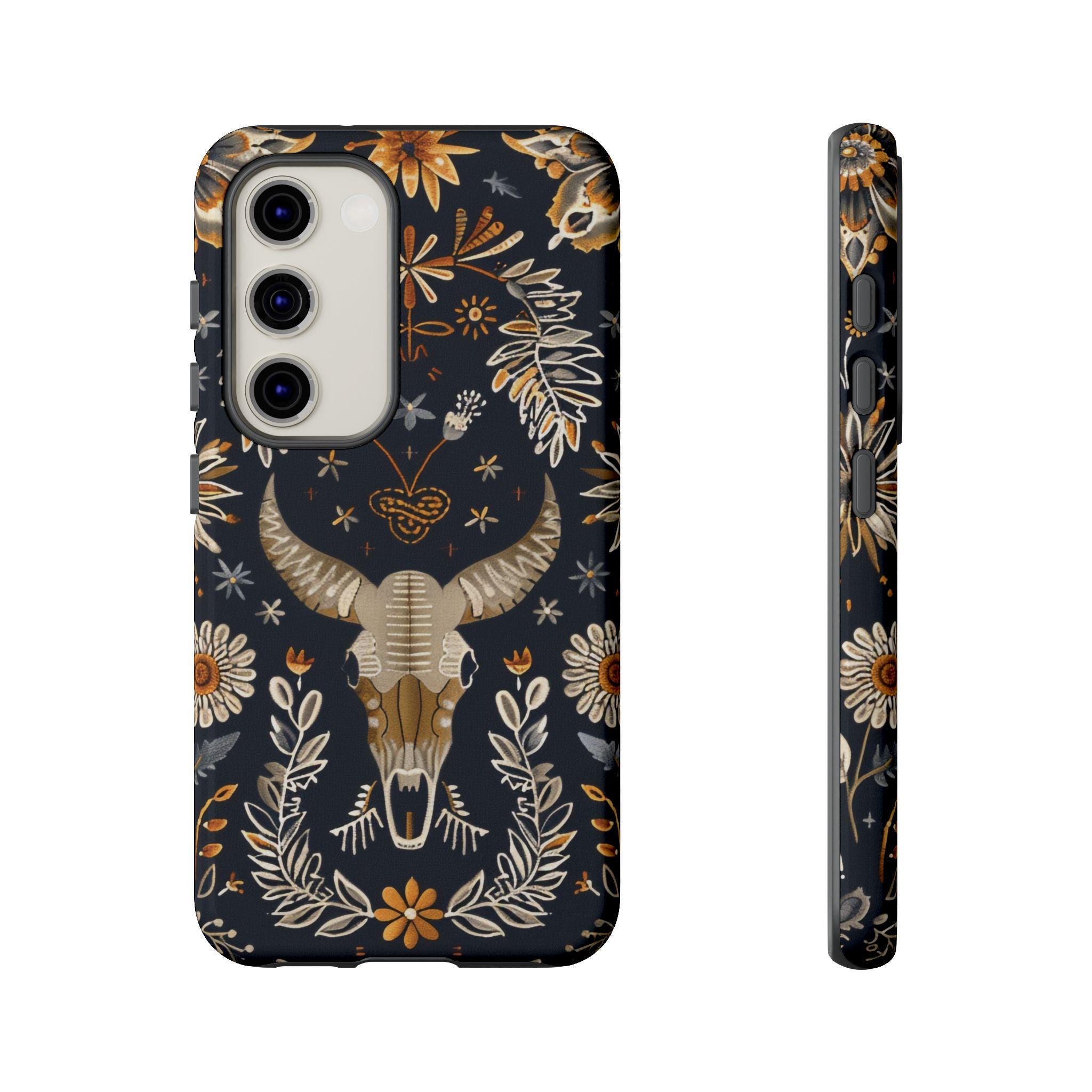 Western Phone Case Rustic Cow Skull iPhone Cover Wild West Samsung ...