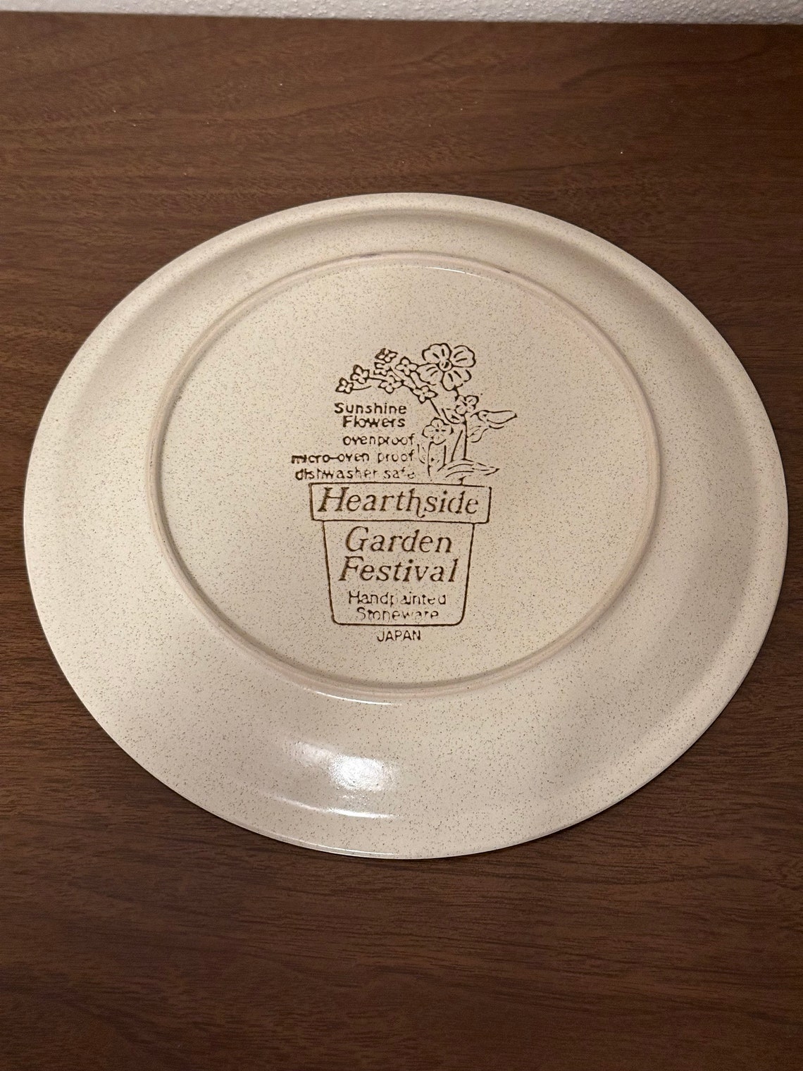 Vintage Hearthside Garden Festival sunshine Flowers Set of 4 Dinner ...