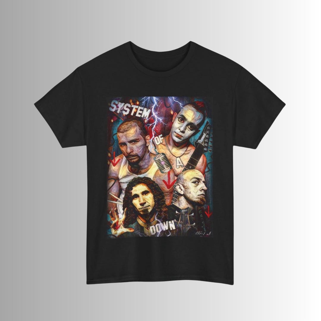 SYSTEM of a DOWN Merch Poster Shirt, Vintage SOAD Metal Music Band ...