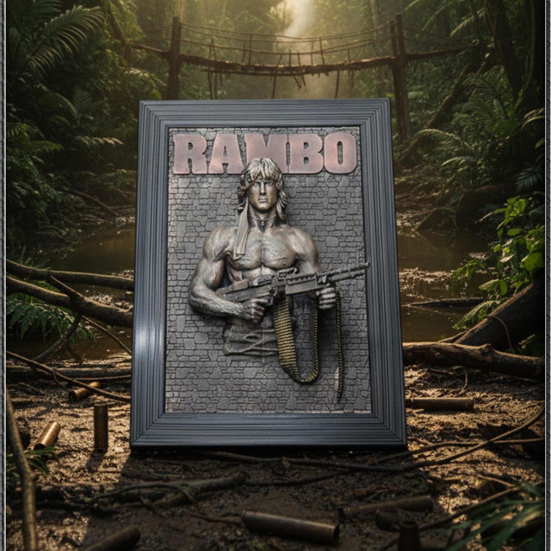 John Rambo Sylvester Stallone Figurine 3D Art Frame - Etsy
