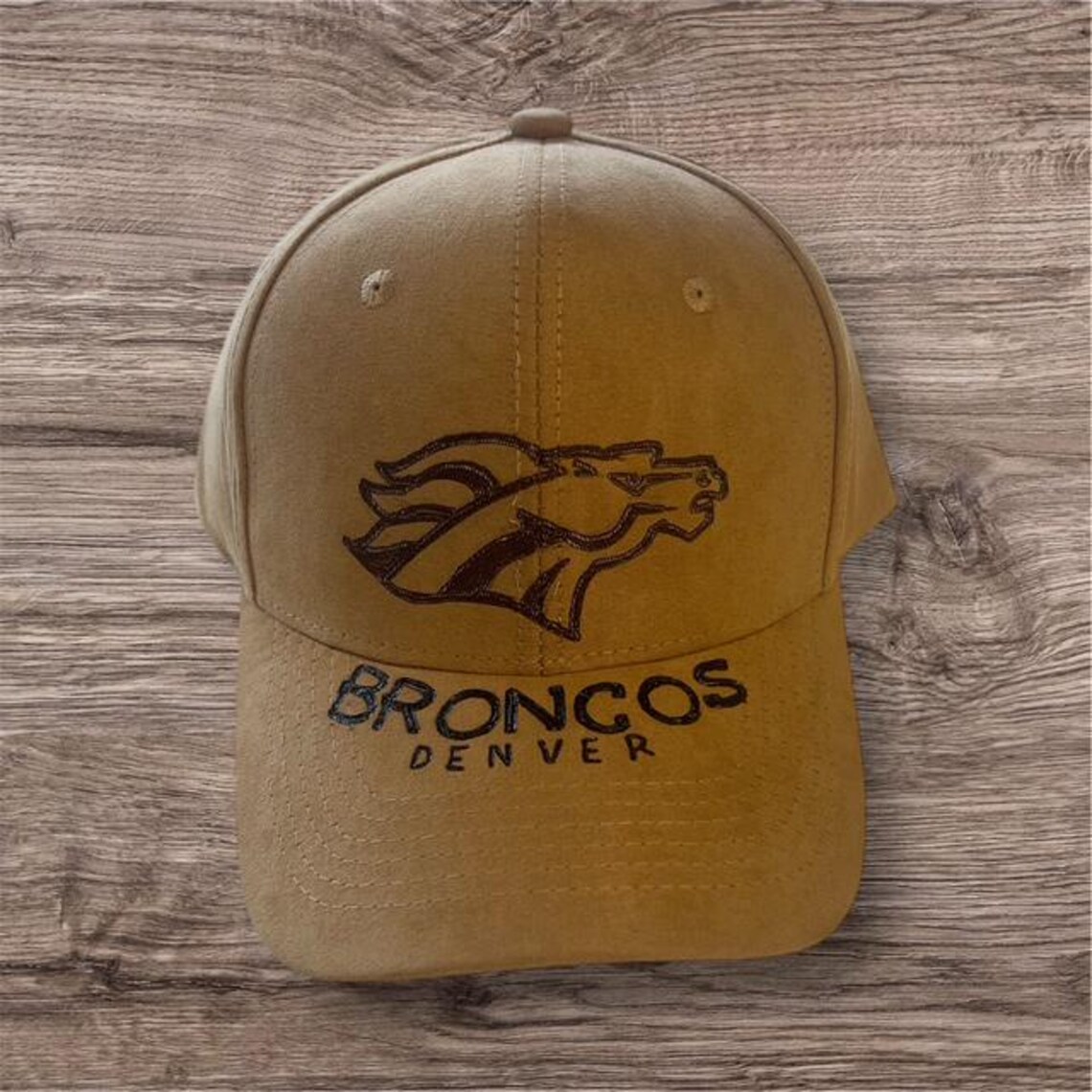 Hand Burned Ball Cap Broncos Logo - Etsy