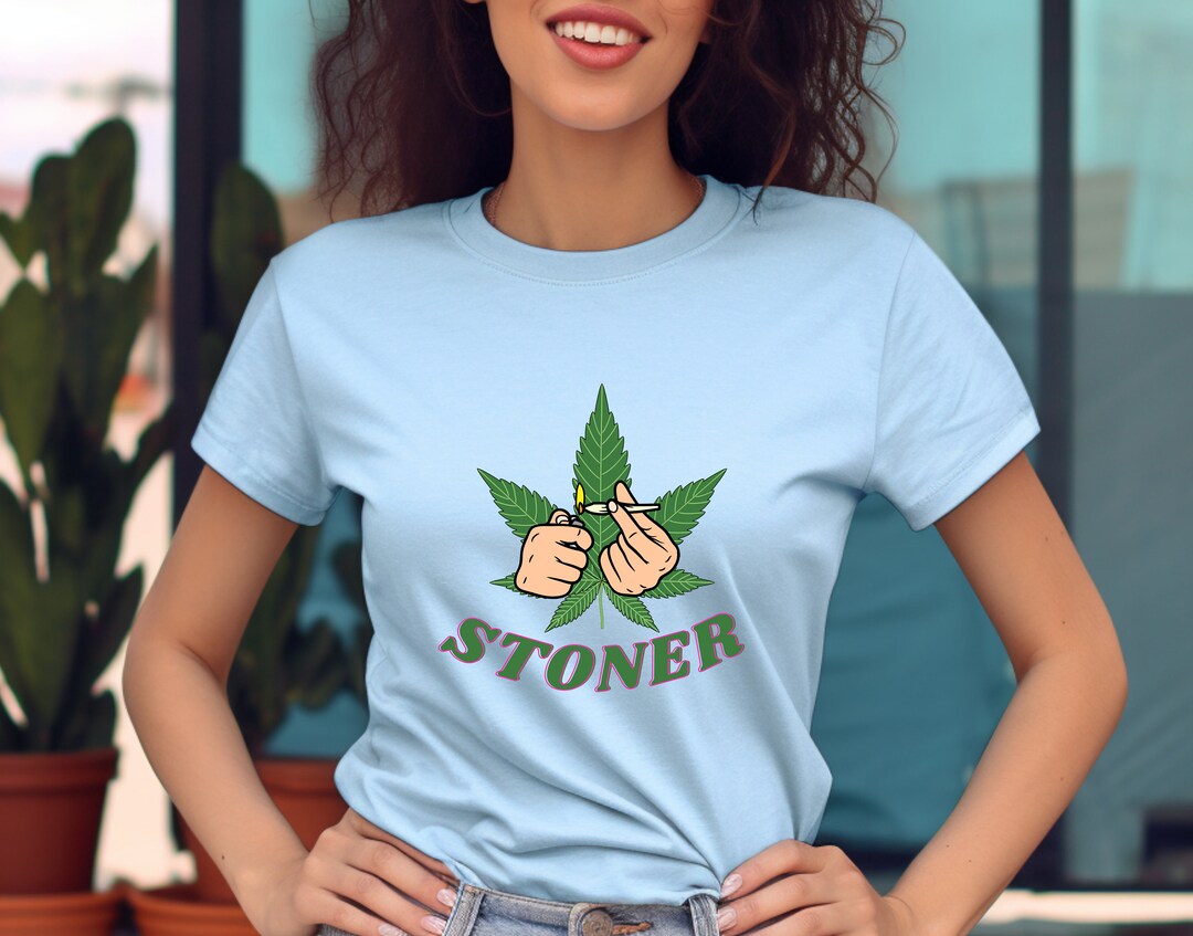 Stoner Tee 420 Weed Shirt Cannabis Fashion Marijuana Clothing Psychedelic Apparel Smoke Weed ...