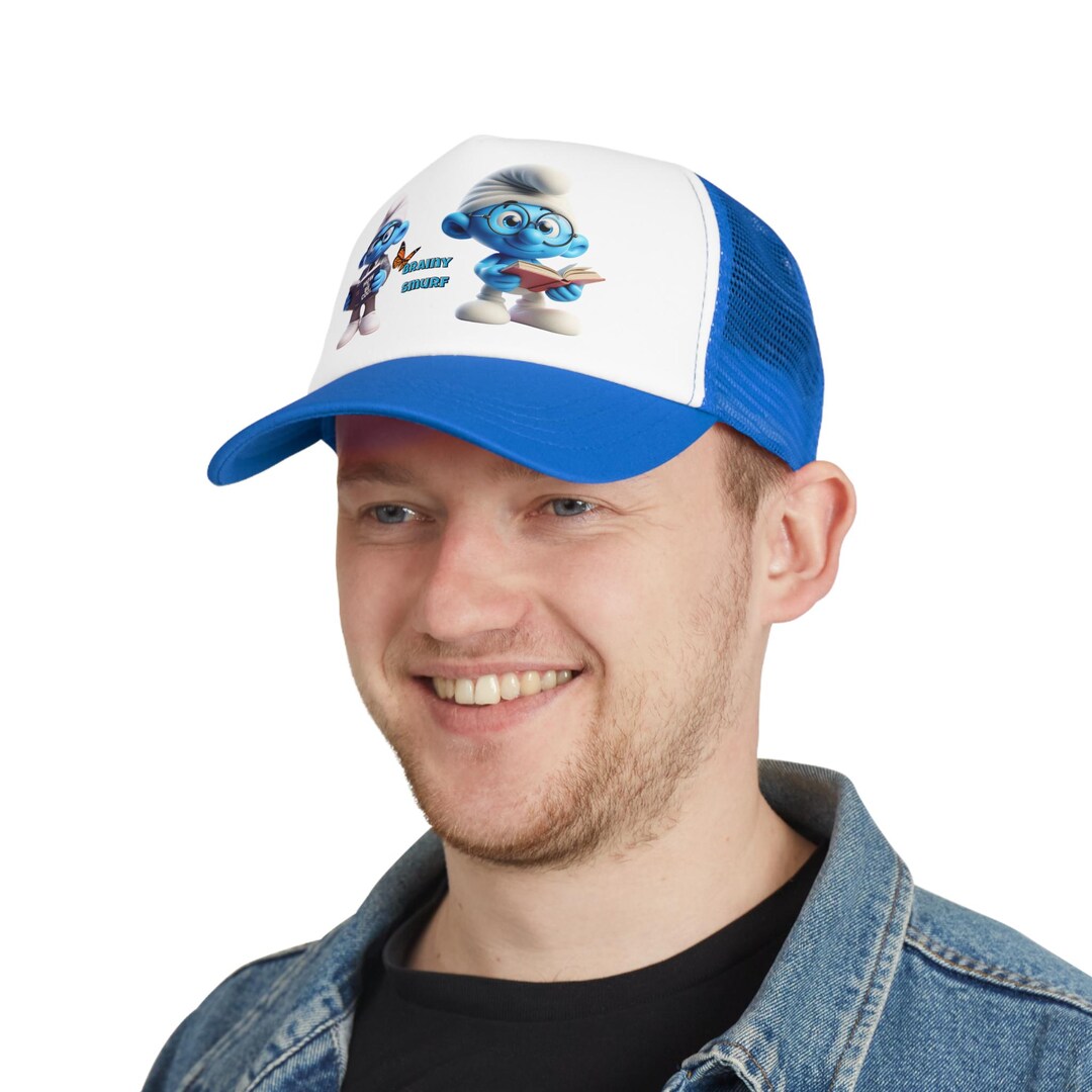 Brainy Smurf Mesh Cap - Personalized Cool Gift for Smurf Fans ...