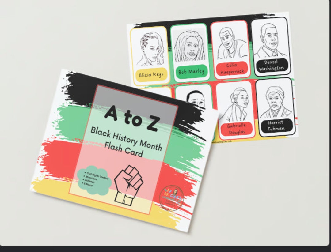 A to Z Black History Month Flashcards Educational and Fun - Etsy