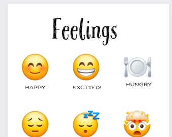 Talking About Feelings Using Emojis telehealth Activity - Etsy