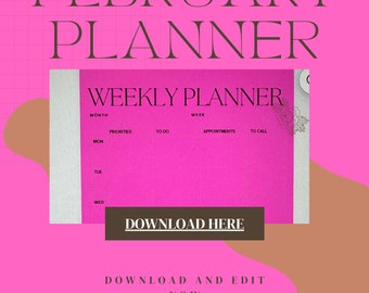 February Weekly Planner, Goodnotes, Valentines, Instant Download ...