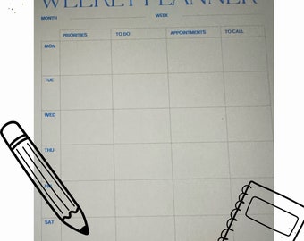Basic Weekly Planner - Etsy