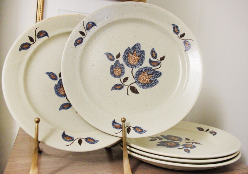 5 Vintage French Pieces Dinnerware Plates From Sologne Earthenware by ...