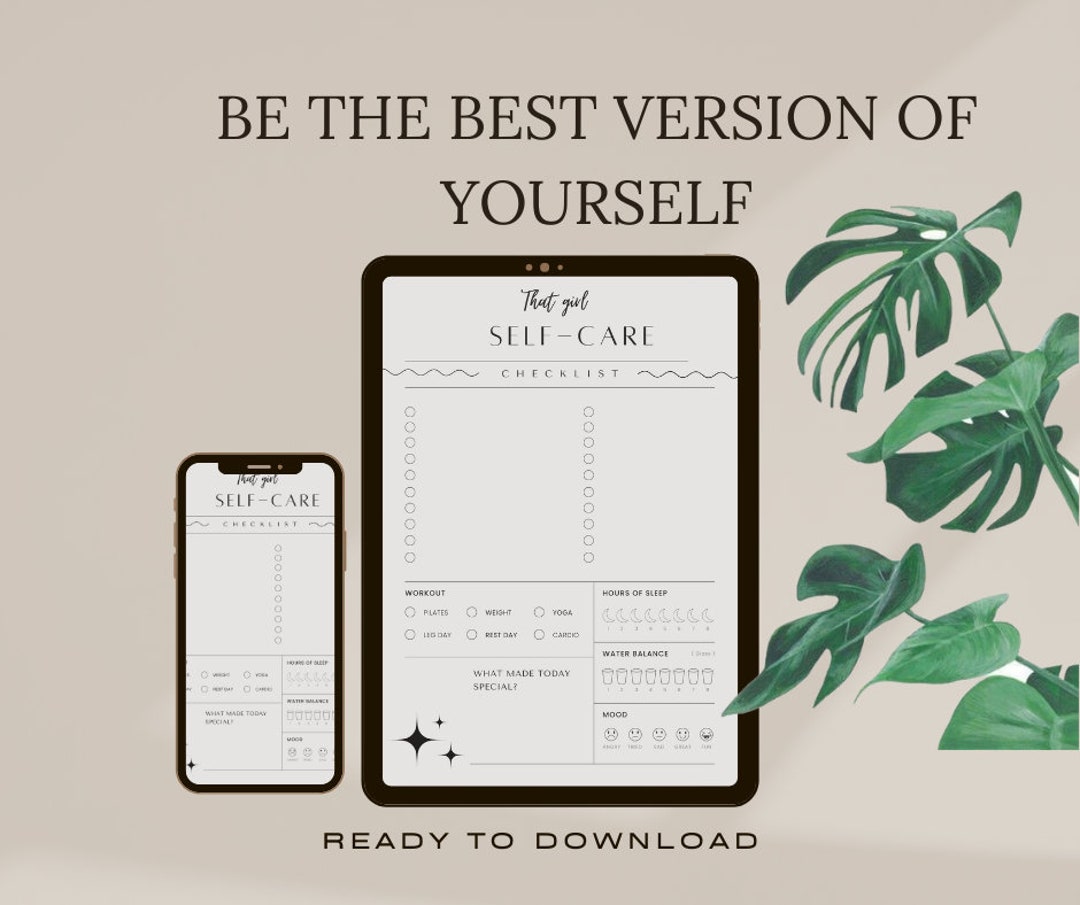 2024 Editable Self Care List, Printable Digital PDF Self Care List ...