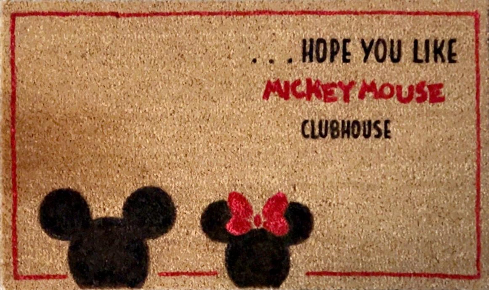 Mickey Mouse, Mickey Doormat, Mickey Mouse Decor, Mickey and Minnie ...