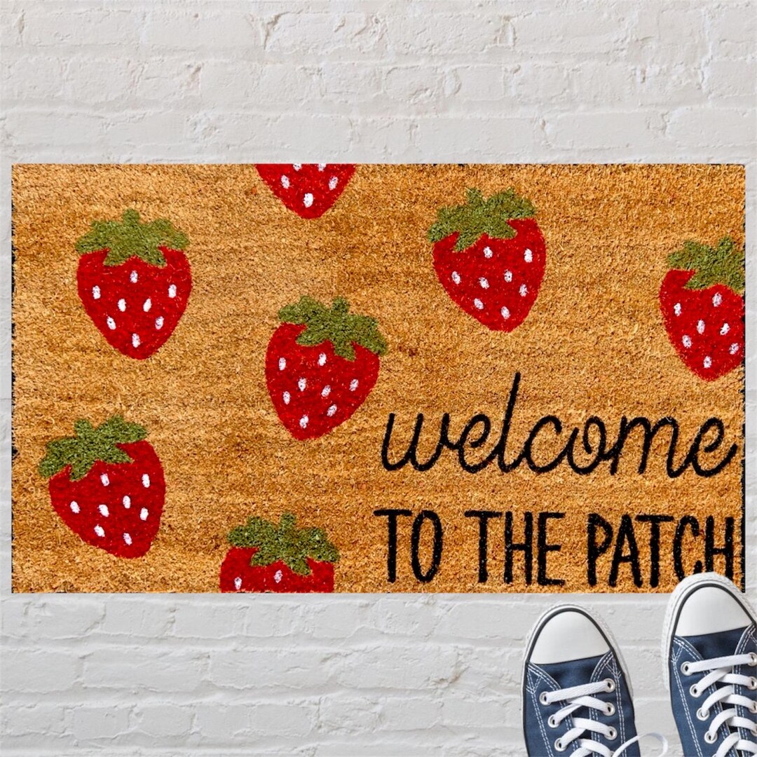 Strawberry Doormat, Strawberry Theme, Strawberry Decor, Strawberry ...