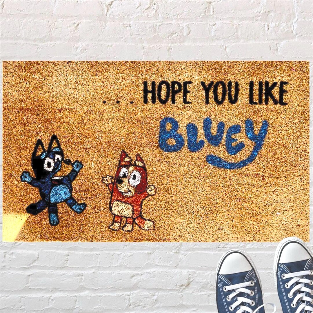 Bluey, Bluey Doormat, Bluey Decor, Bluey and Bingo, Bluey Shirt, Kids ...