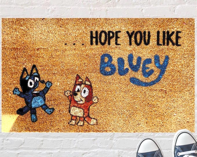 Bluey Cartoon Door Hanger Wreath - Etsy