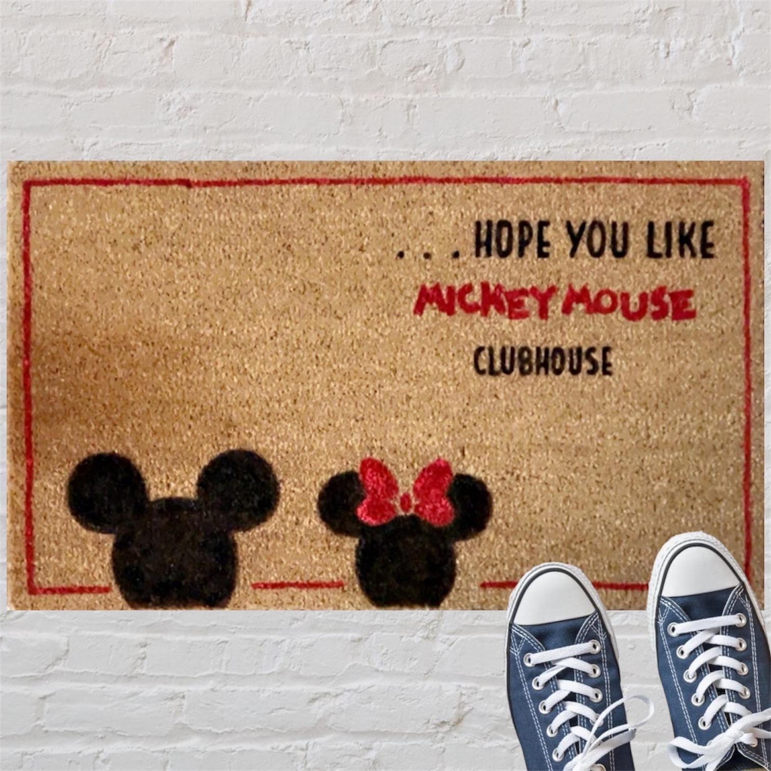 Mickey Mouse, Mickey Doormat, Mickey Mouse Decor, Mickey and Minnie ...