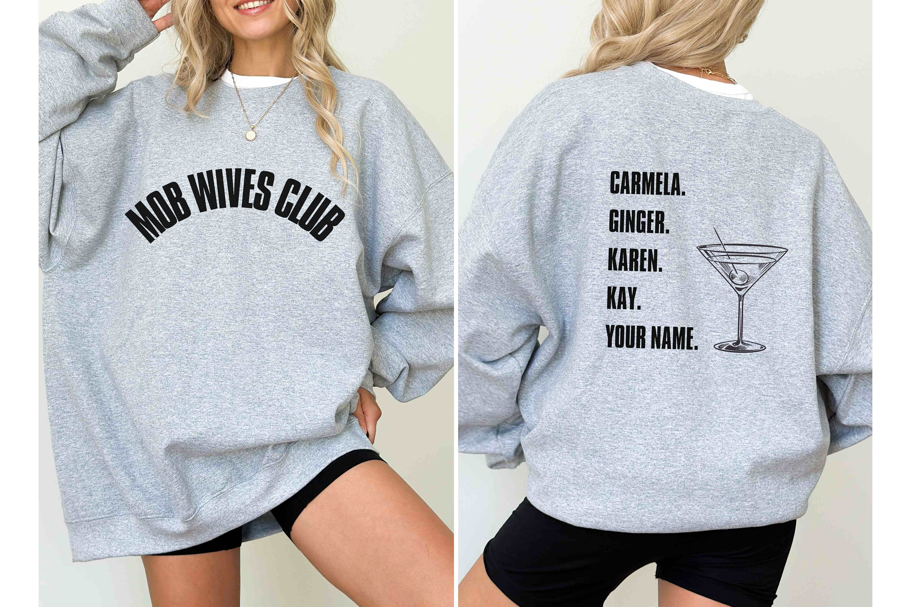 Personalized Mob Wives Club Sweatshirt,funny Fiancé,engaged Shirt ...