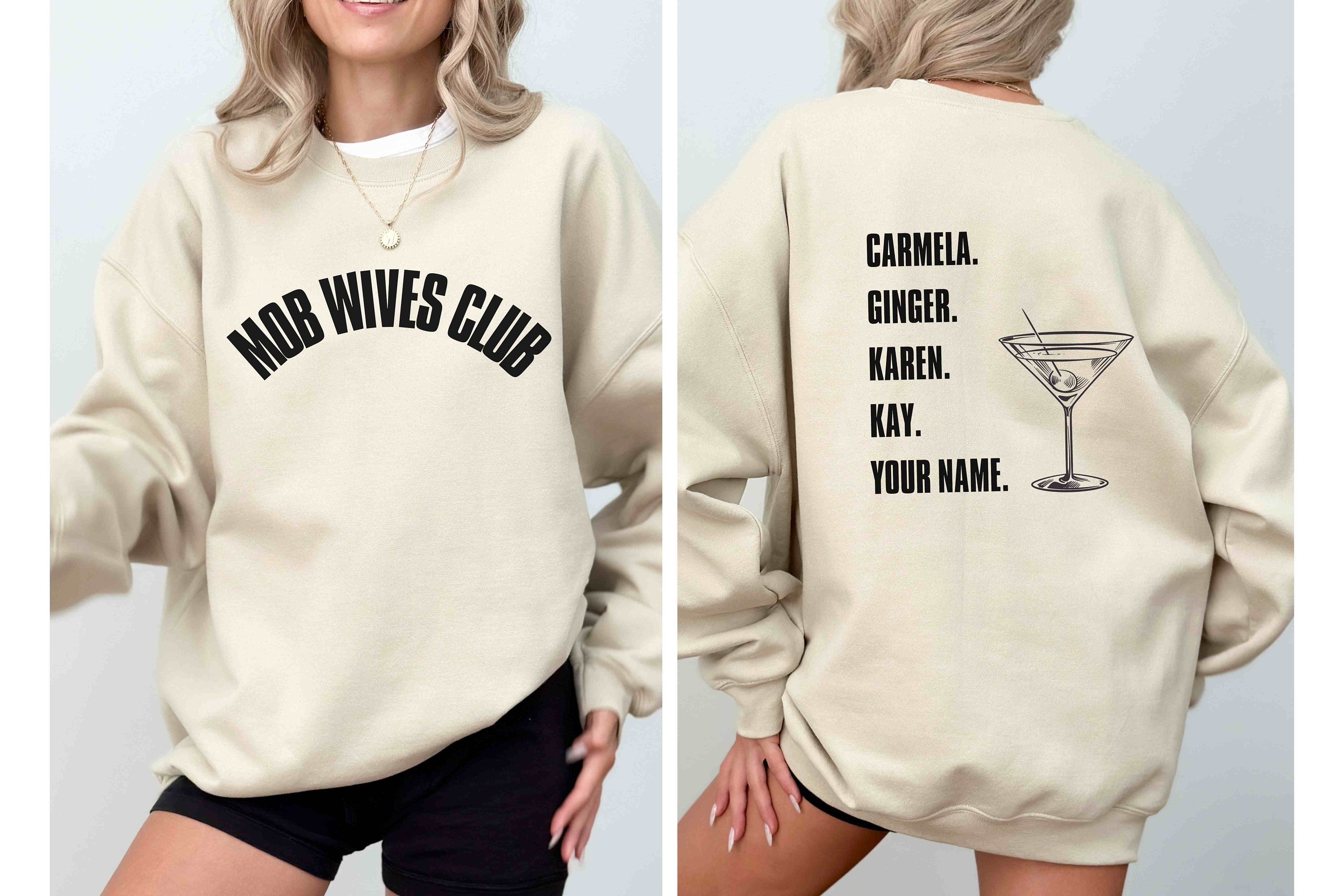Personalized Mob Wives Club Sweatshirt,funny Fiancé,engaged Shirt ...
