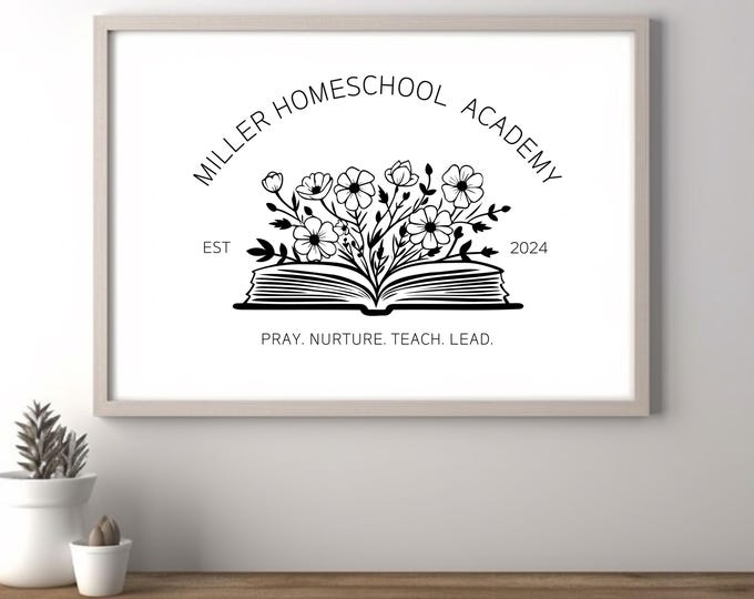 Personalized Homeschool Poster, Custom Saying Poster, Family Name and ...