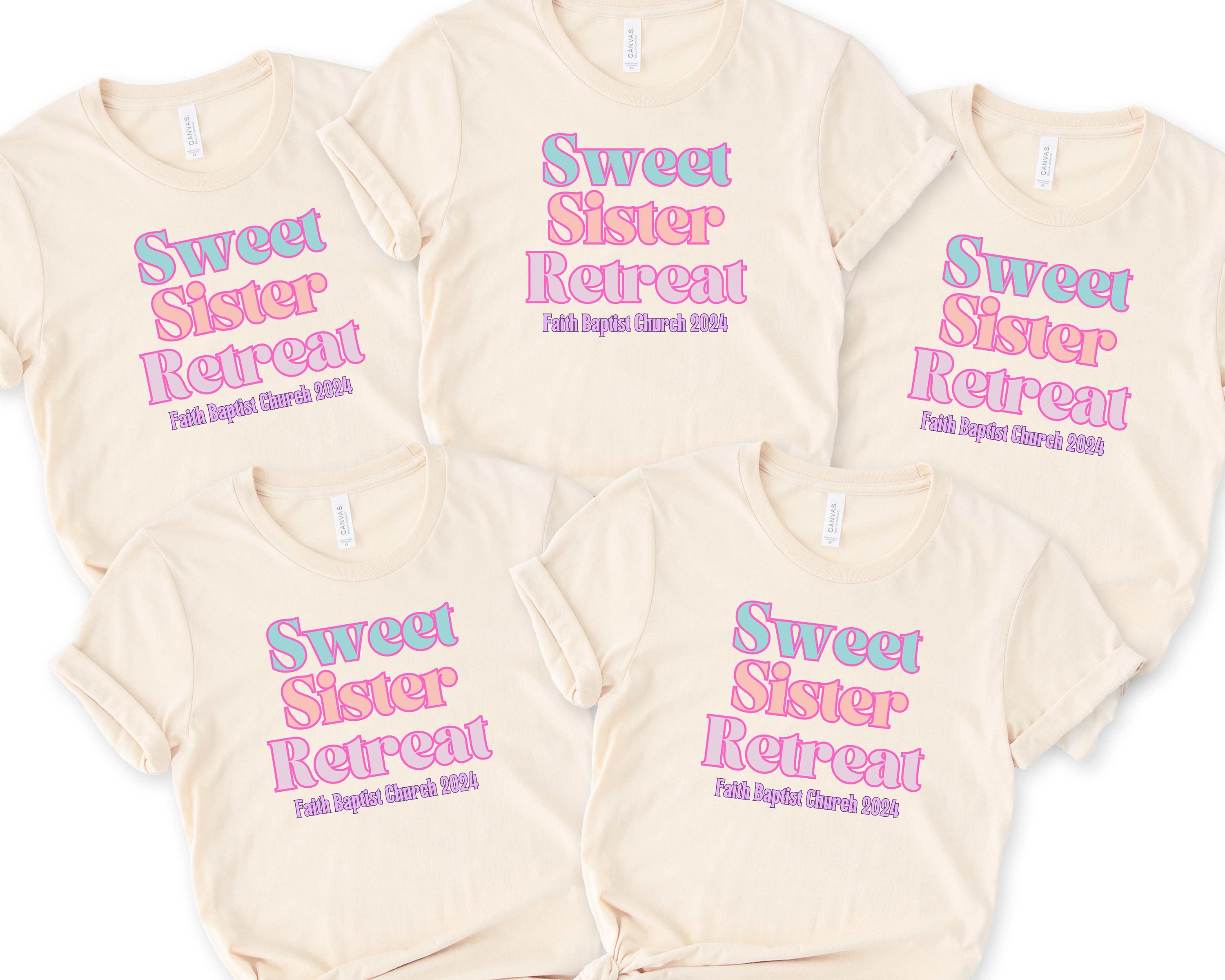 Women's Retreat Group Shirts, Personalized Group Tshirts, Custom Church ...