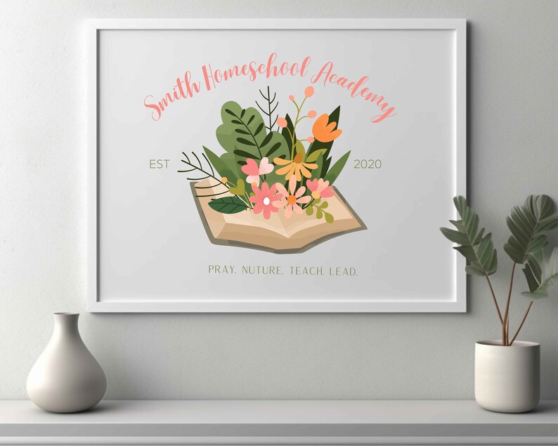 Personalized Homeschool Poster, Custom Wall Art, Family Name and Year ...