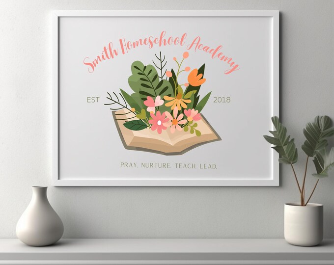 Personalized Homeschool Poster, Custom Wall Art, Family Name and Year ...