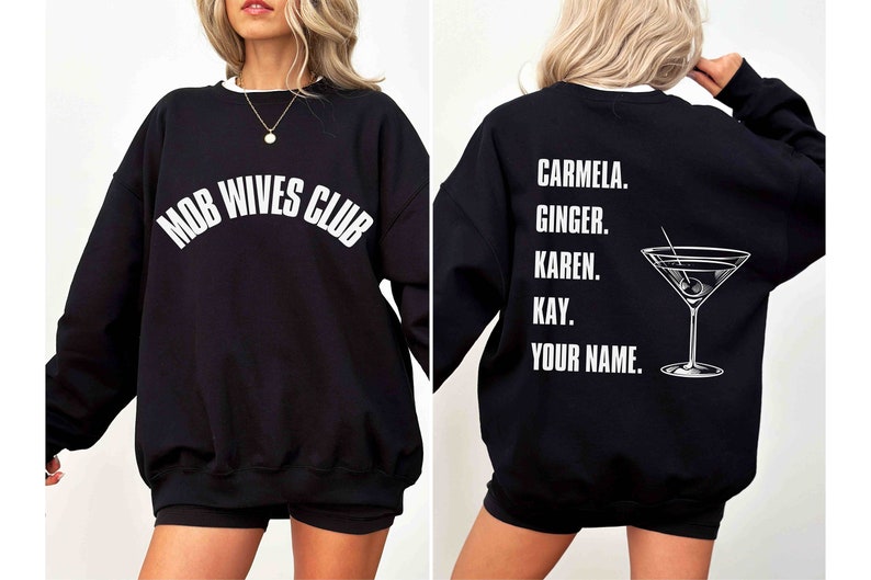 Personalized Mob Wives Club Sweatshirt,funny Fiancé,engaged Shirt ...