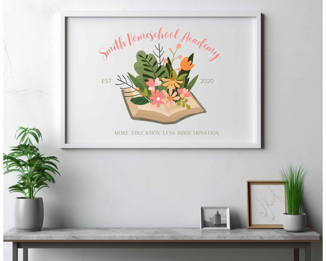 Personalized Homeschool Poster, Custom Wall Art, Family Name and Year ...