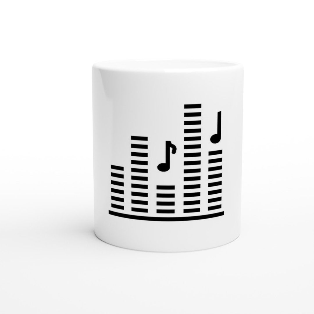 Ceramic Mug. Music Lover Music Notes Print Gift. - Etsy